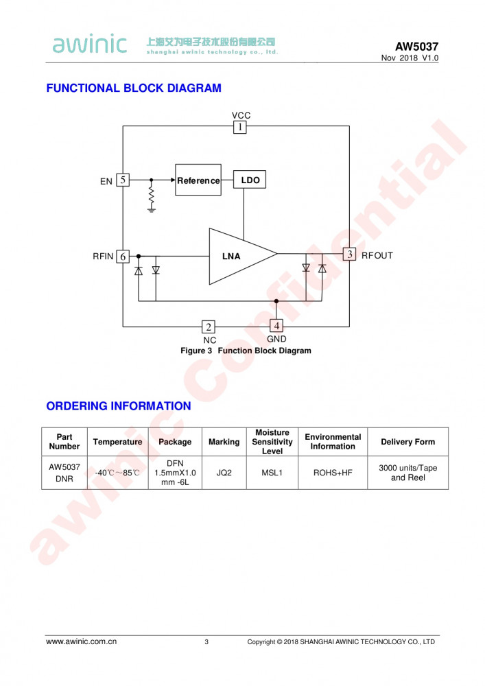 AW5037DNR datasheet page 3