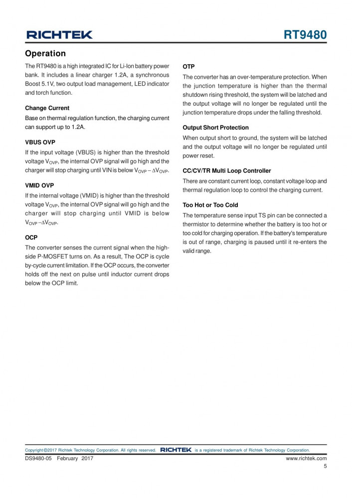 RT9480 datasheet page 5