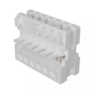 Appli-Mate RAST 2.5 Female Connector, 2.50mm Pitch, 6 Circuits, Positions B & C Removed, Open Endwalls, Circuit 4 Voided for sale