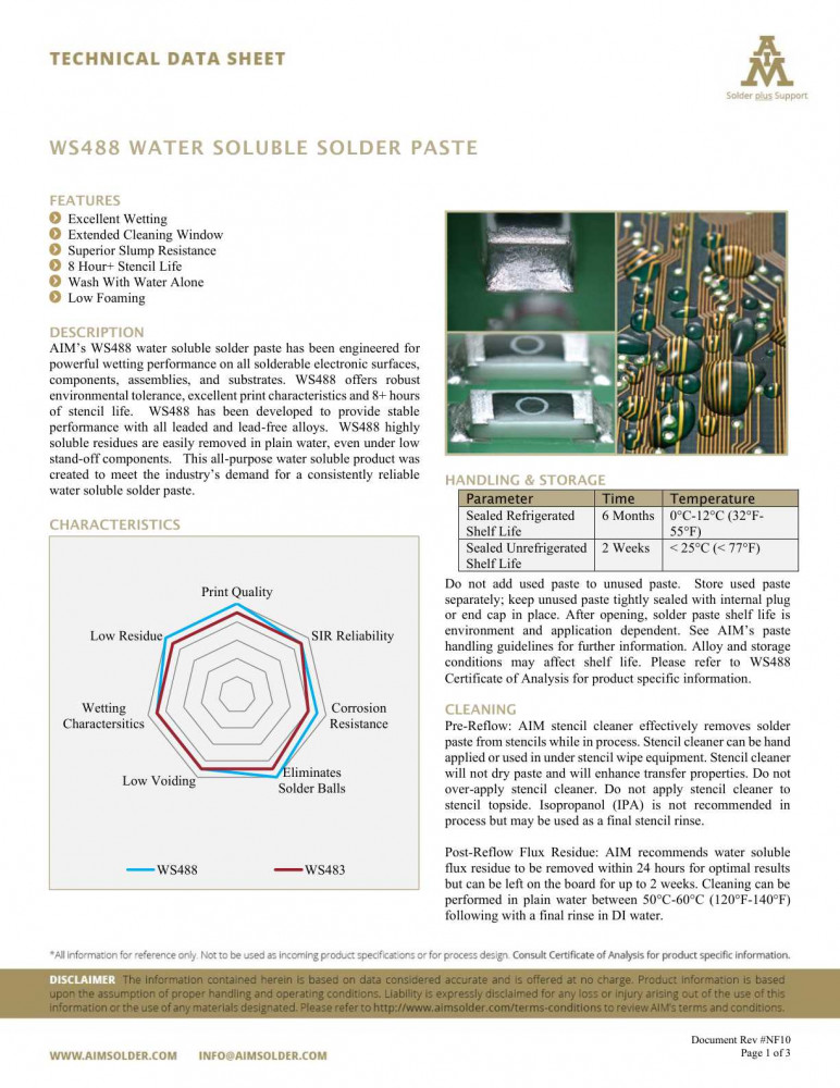 WS488 technical document, page 1