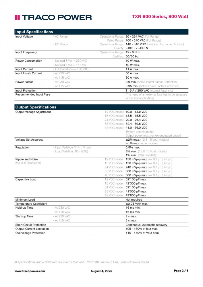 TXN 800 document page 2