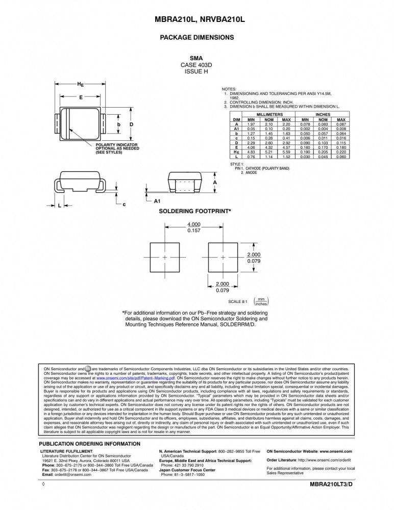 MBRA210LT3G technical document page 5