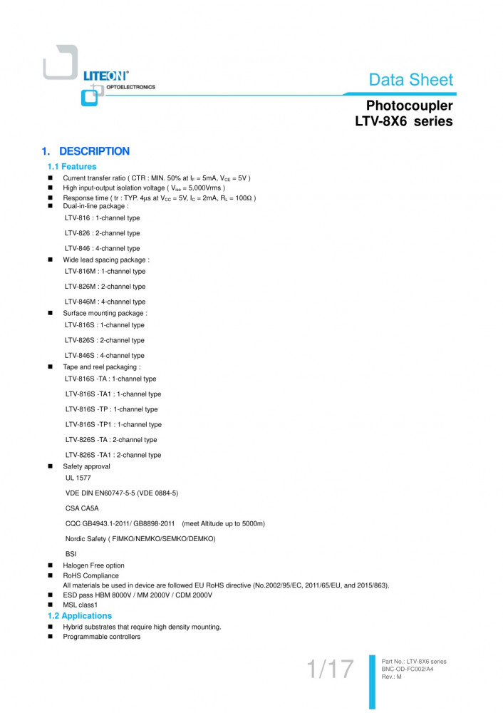 LTV-846 datasheet page 2