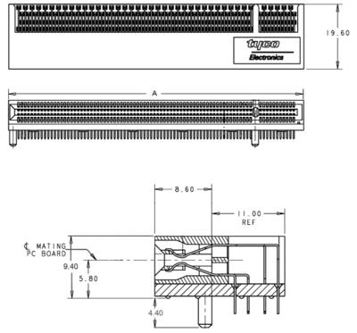 TE Connectivity 1735574-2 Edgeboard Connector