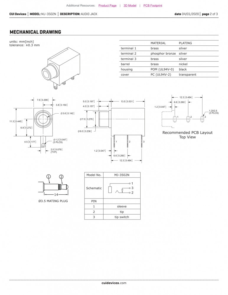 MJ-3502N datasheet page 2