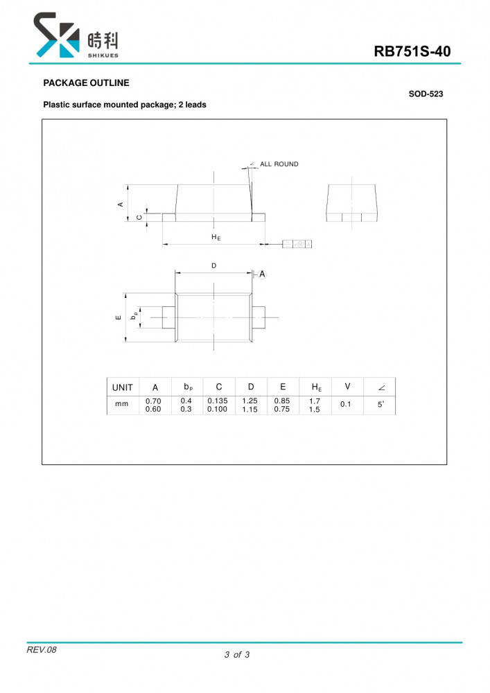 RB751S-40 datasheet page 3