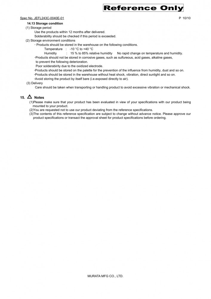 DLW44SM302SK2L specification page 10