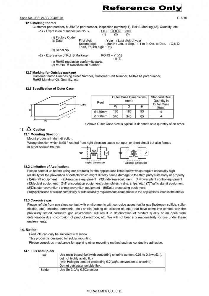 DLW44SM302SK2L specification page 6