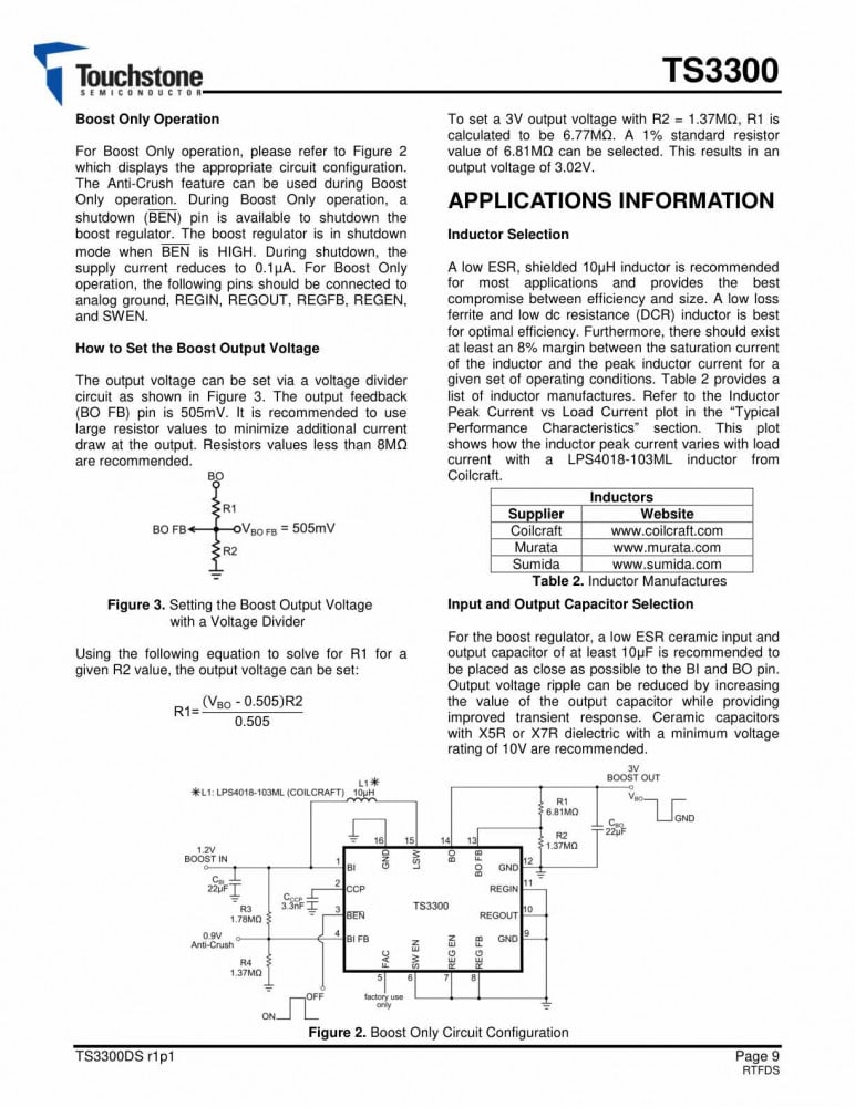 TS3300 datasheet page 9