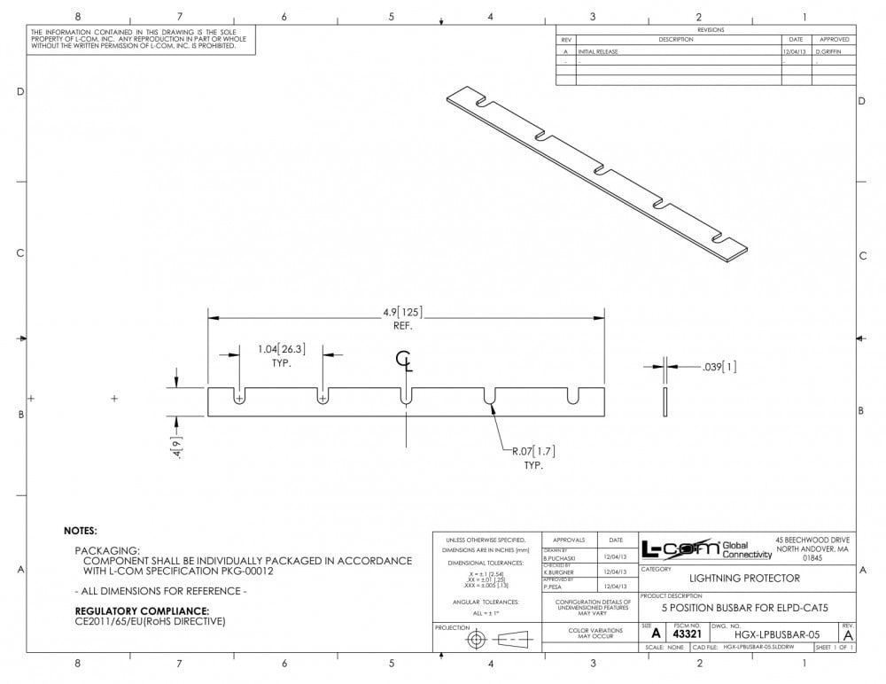 HGX-LPBUSBAR-05 technical document preview