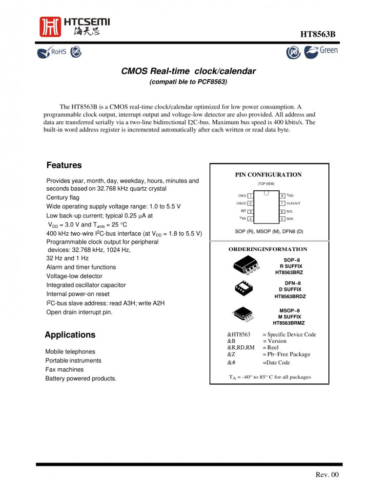 HT8563B datasheet page 1