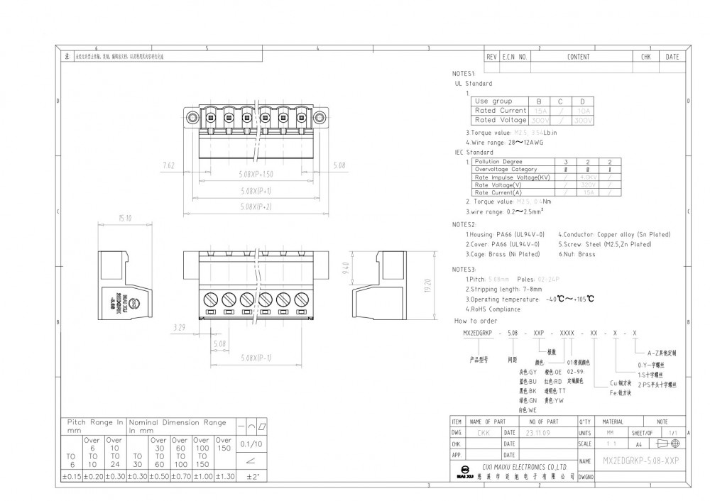 MX2EDGRKP-5.08-06P-GN01-Cu-Y-A technical drawing