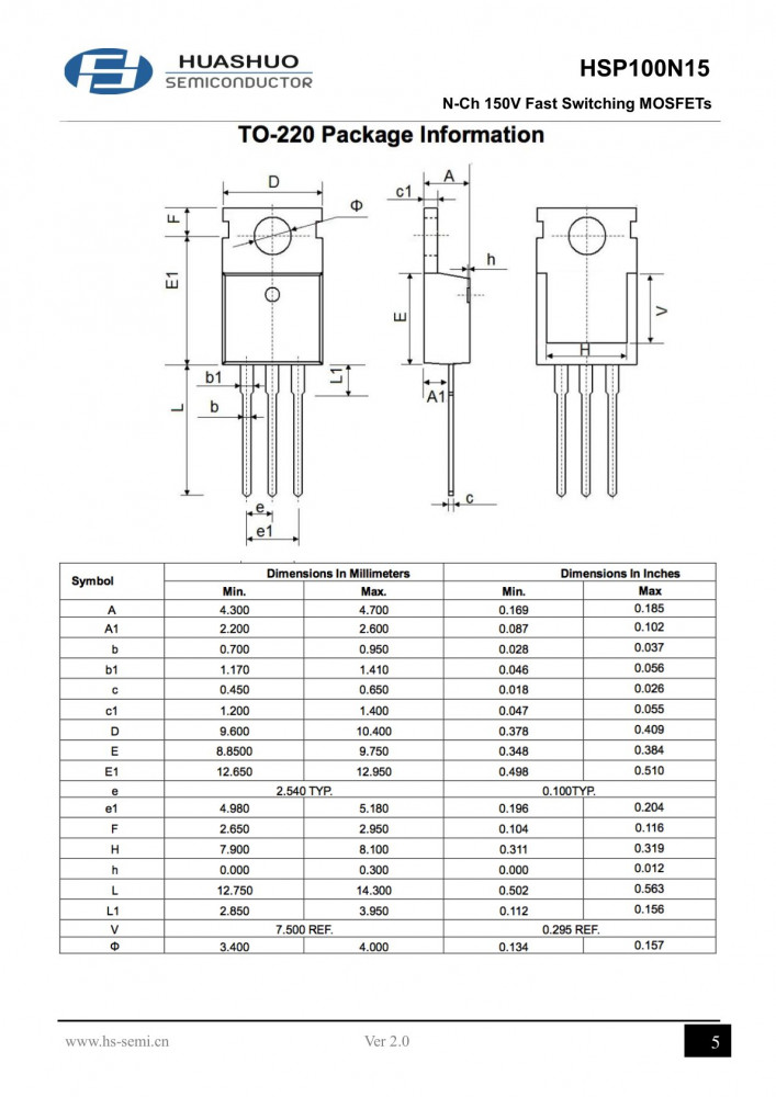 HSP100N15 datasheet page 5