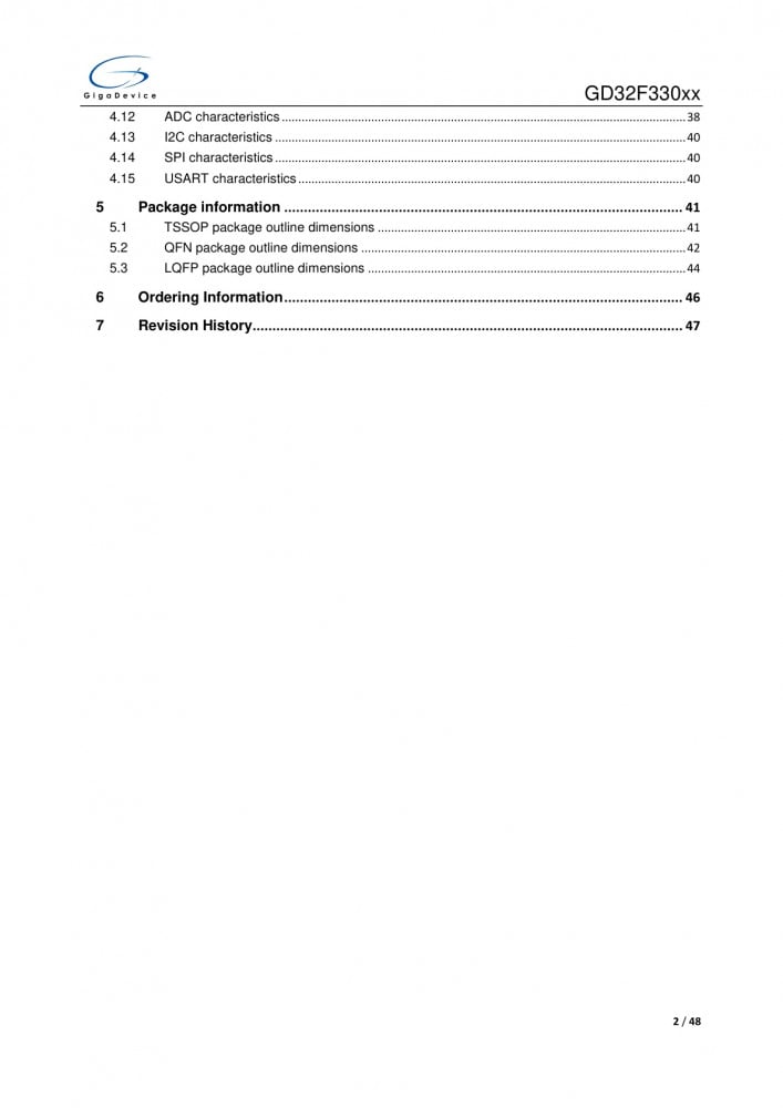 GD32F330xx datasheet page 3