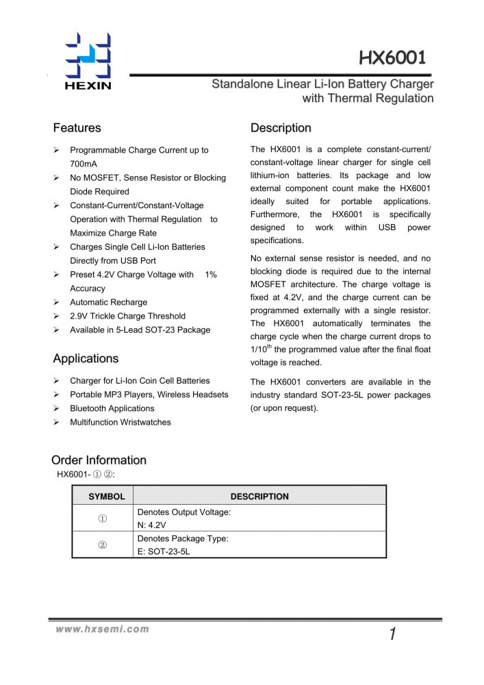 HX6001-NEC datasheet page 1