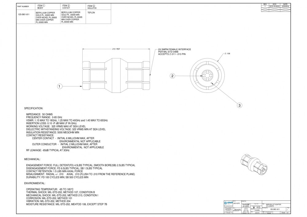 Bel Fuse 125-0901-811 technical drawing preview