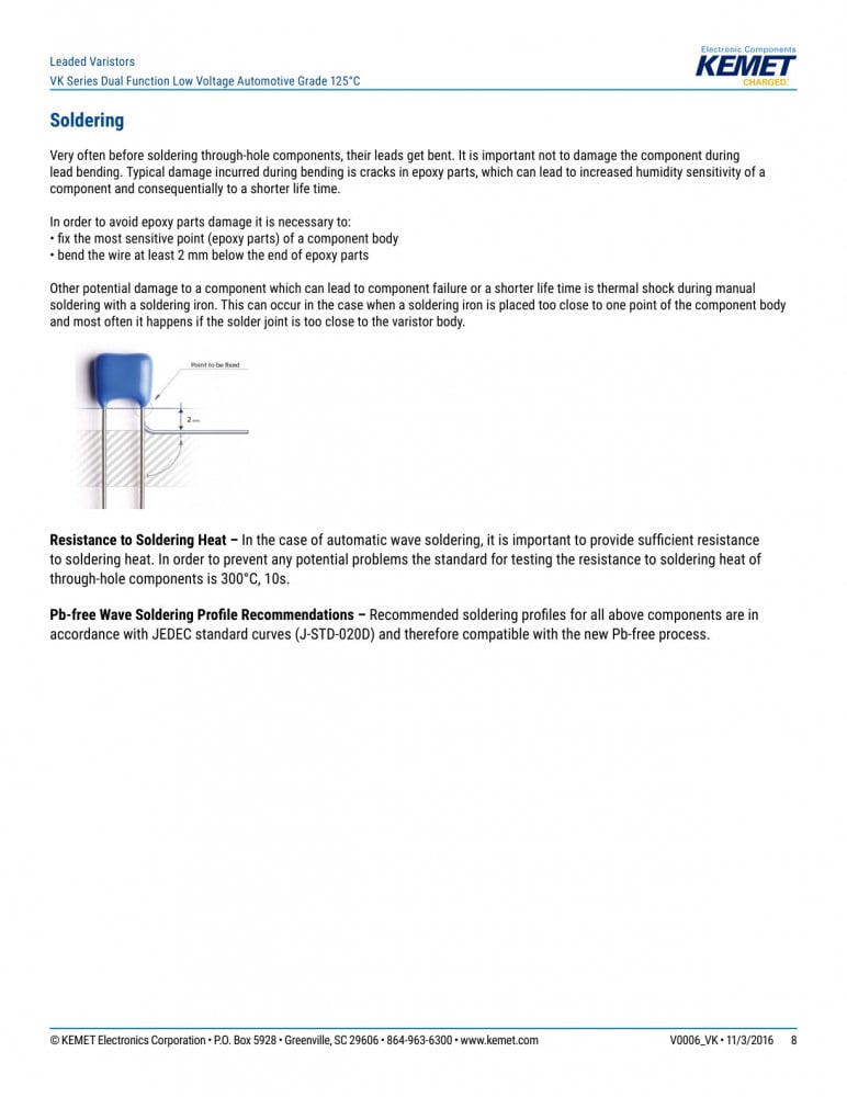 KEMET VK series datasheet page 8