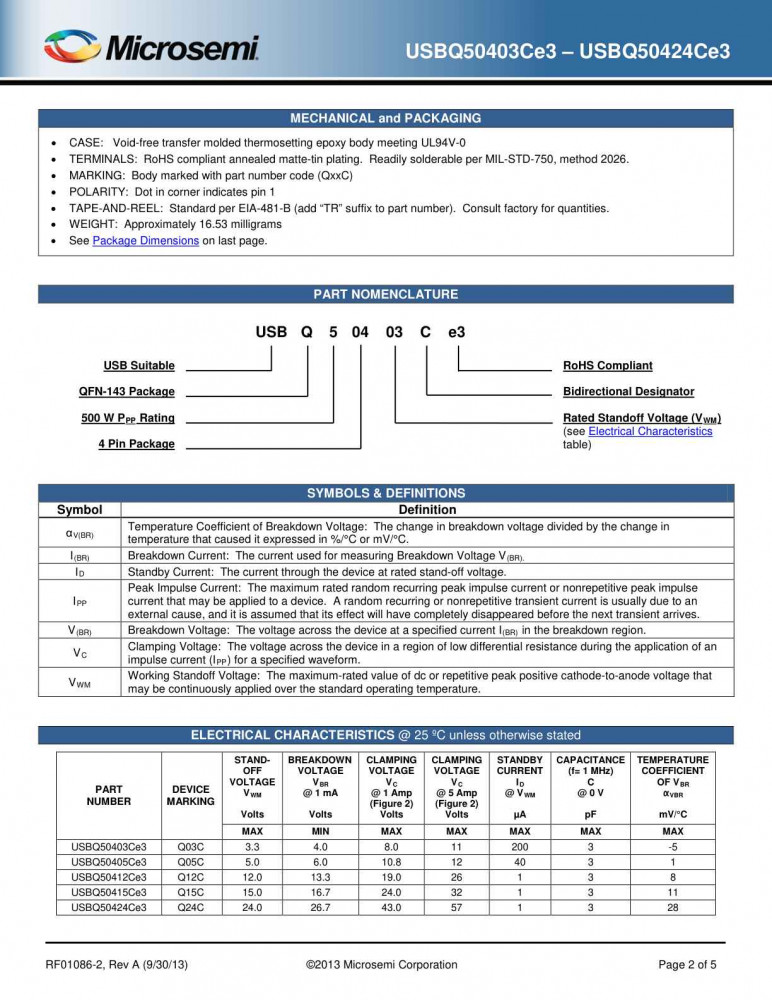 USBQ50415C-e3 datasheet page 2