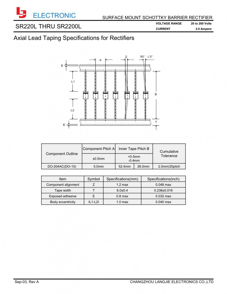 SR2200L datasheet page 3