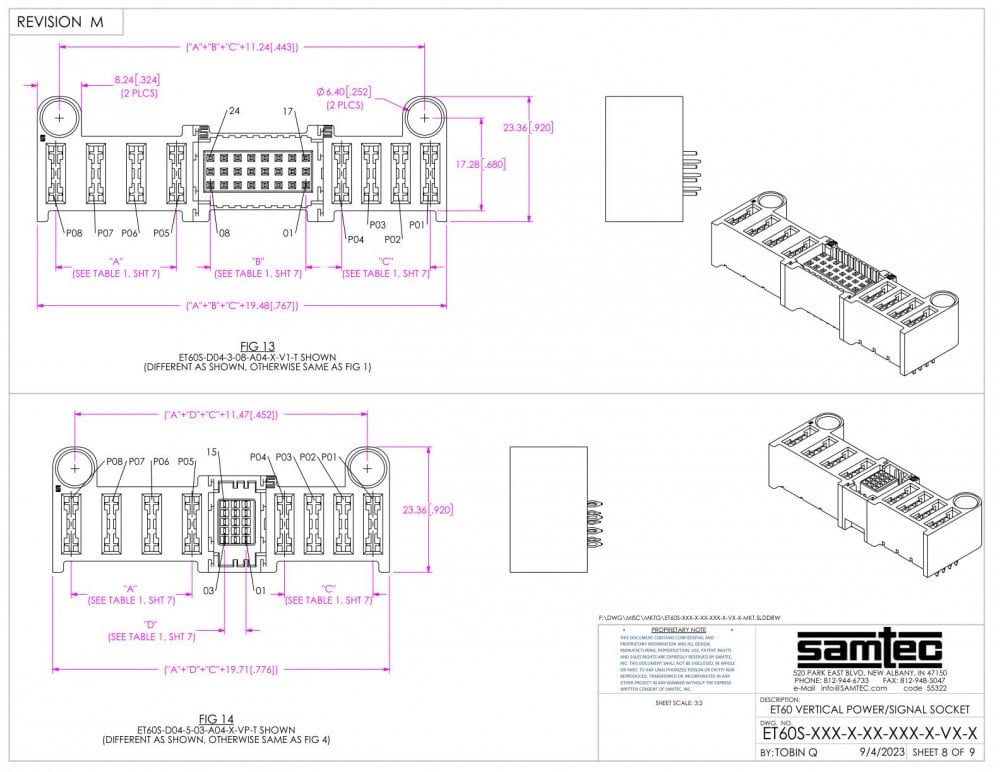 Samtec ET60 drawing page 8