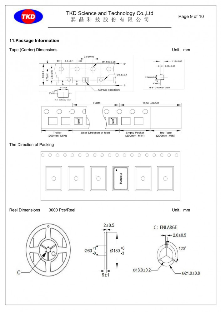 TKD XO25F025000GBHE007 document page 9