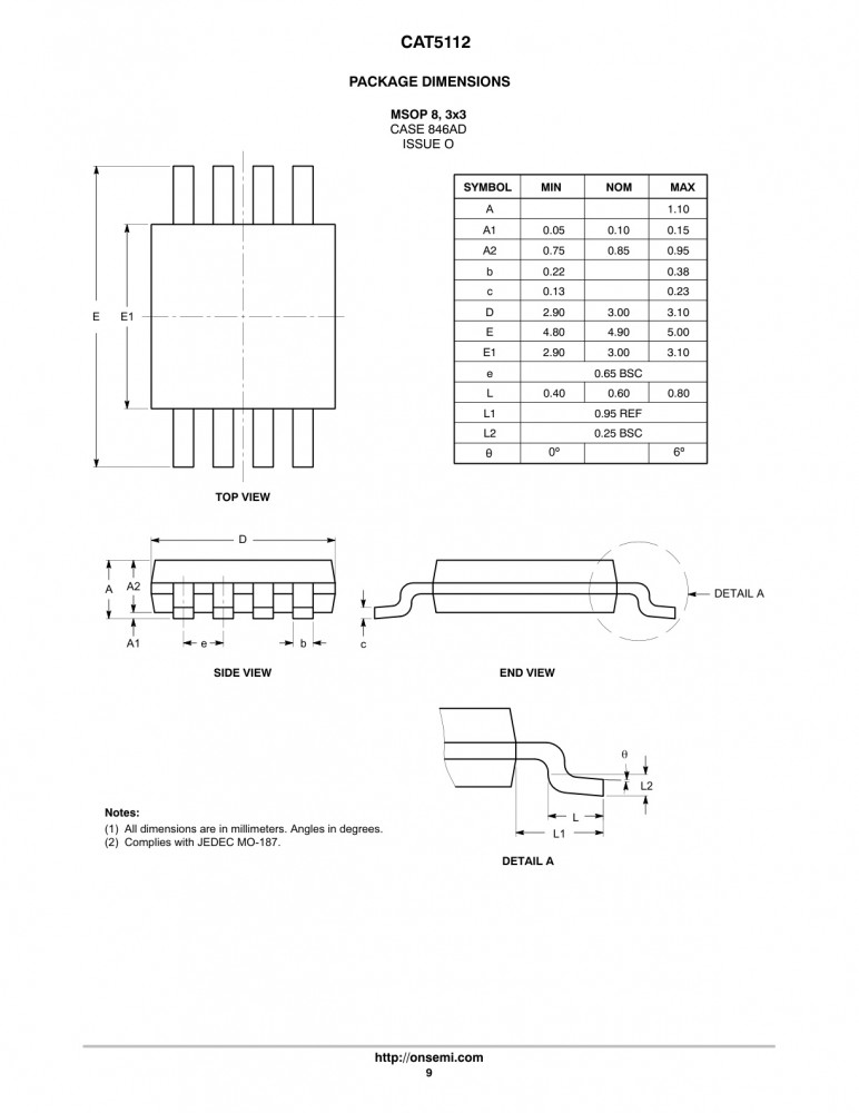 CAT5112 datasheet page 10 preview