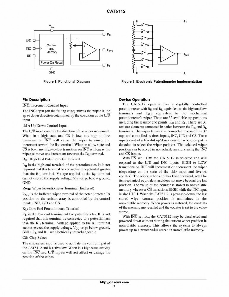 CAT5112 datasheet page 3 preview