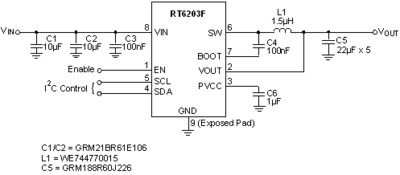 RT6215F - 2A, 24V, 800kHz, ACOT® Step-Down Converter
