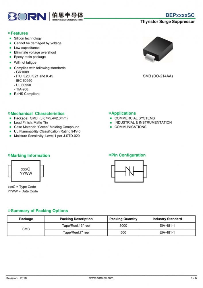 BEP3100SC datasheet page 1