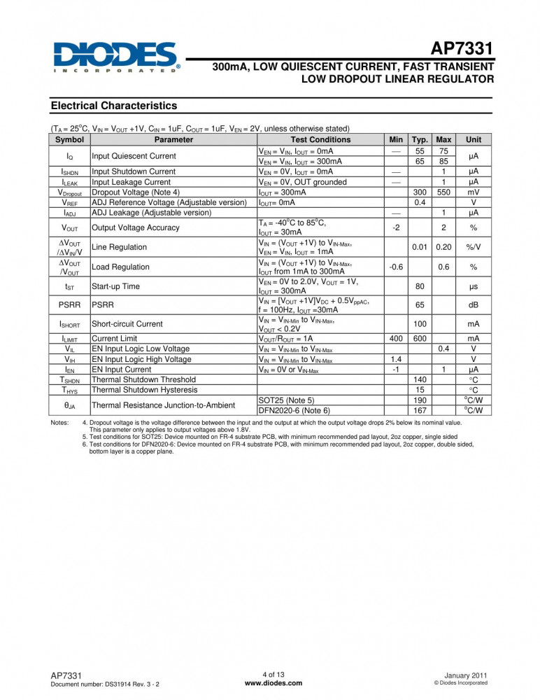 AP7331 datasheet page 4