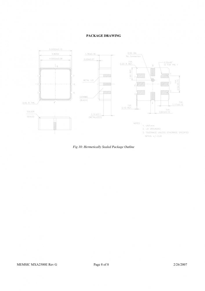 MXA2500EL datasheet page 8