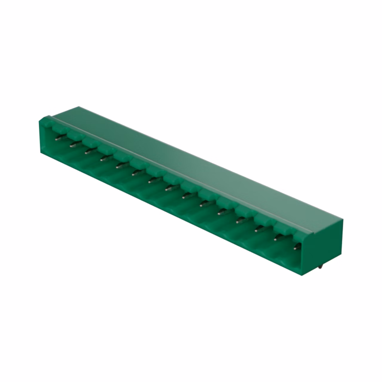 5.08mm Pitch Eurostyle Right-Angle PCB Header, Green Housing, 15 Circuits for sale