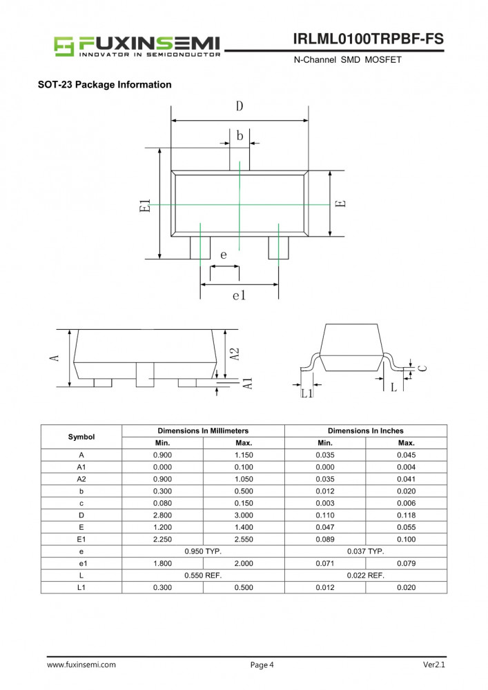 IRLML0100TRPBF-FS datasheet page 4