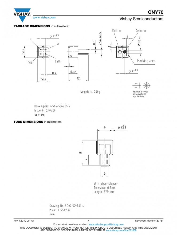 CNY70 datasheet page 5