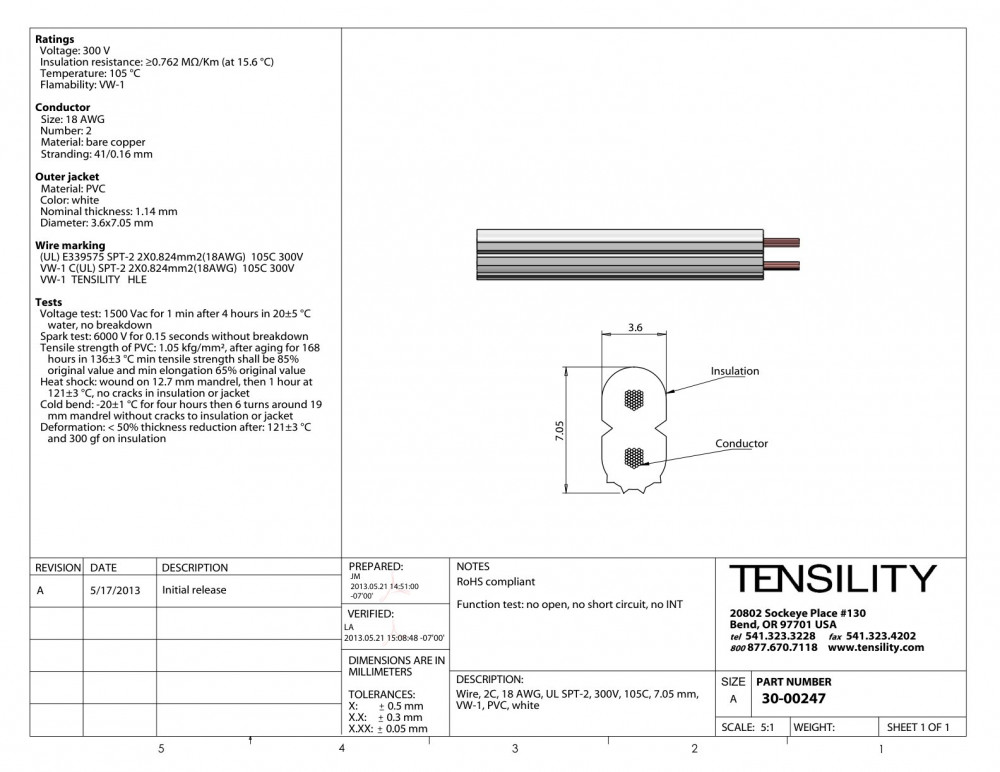 Tensility International 30-00247 product drawing preview