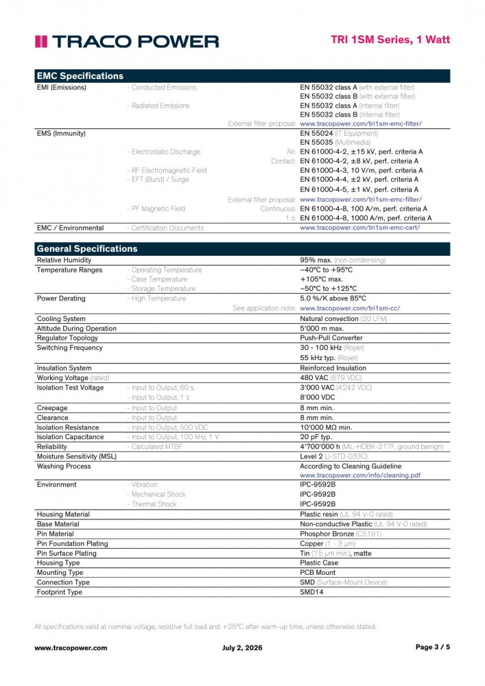TRI 1SM technical document page 3