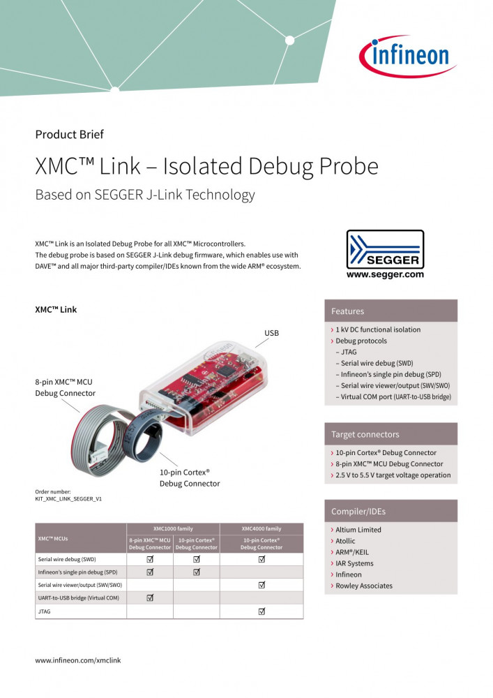 Infineon XMC Link product brief page 1
