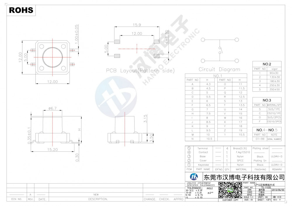 TS-1103S specification page 2