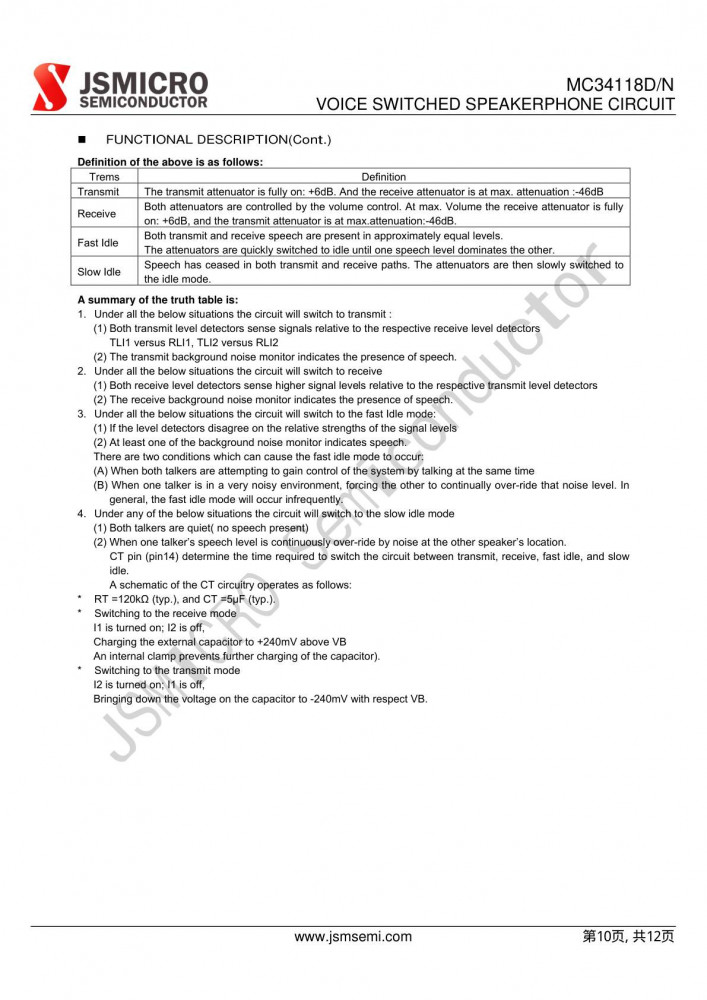 MC34118D datasheet page 10