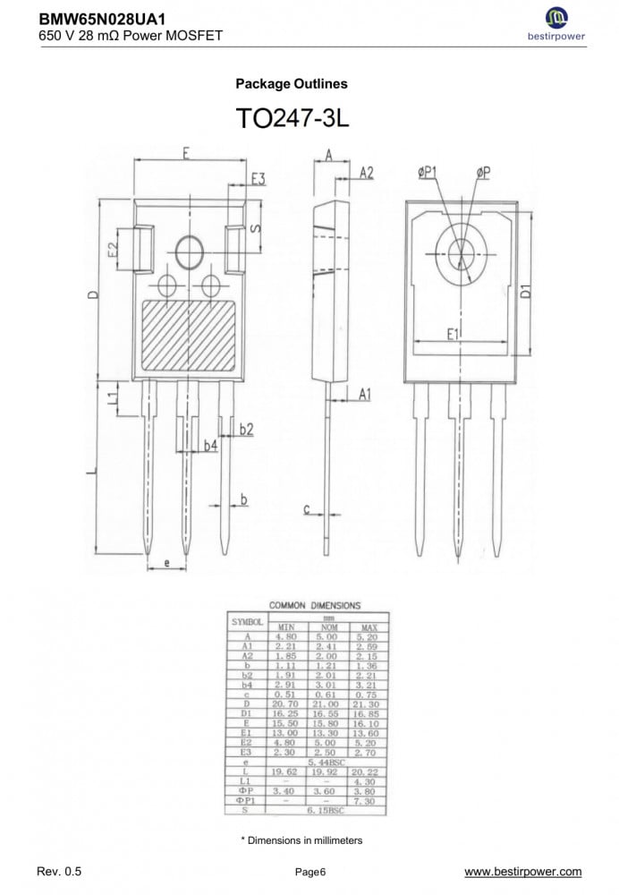 BMW65N028UA1 datasheet page 6