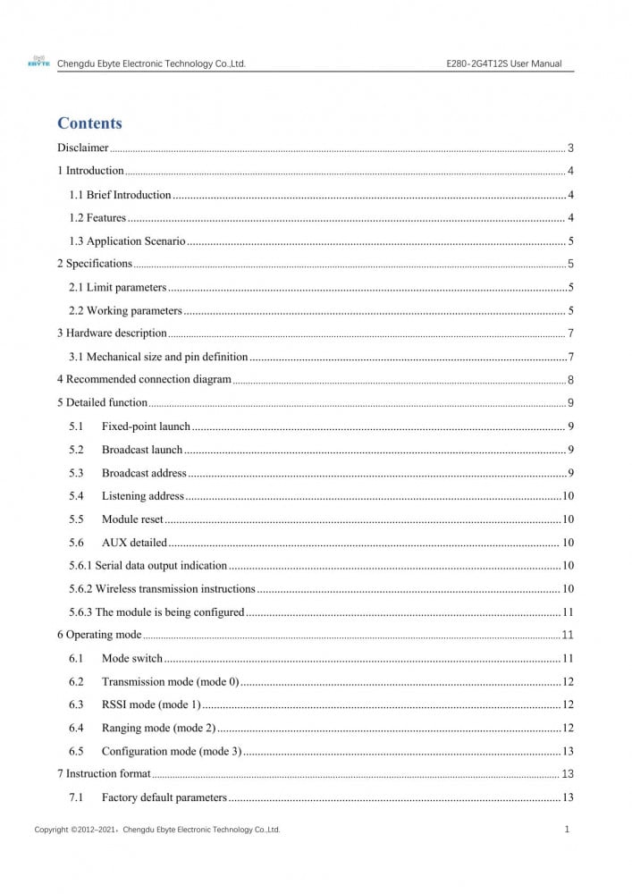 E280-2G4T12S manual page 2