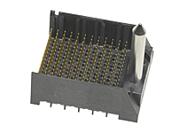 Small Form-factor Pluggable Plus (SFP+) Stacked 2-by-4 Multi-Port Connector with 2 Outer Lightpipe Ports, EMI Metal Gasket, 160 Circuits, Tin (Sn) Tails