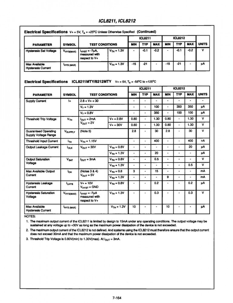 ICL8211CPA datasheet page 5
