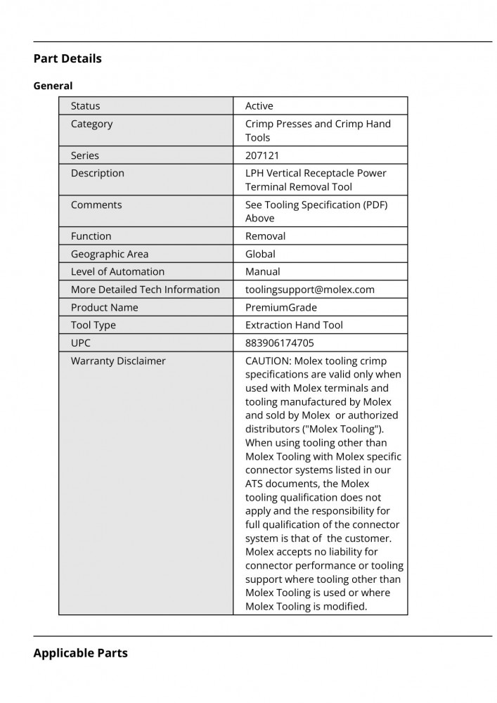 Tooling document preview, page 2