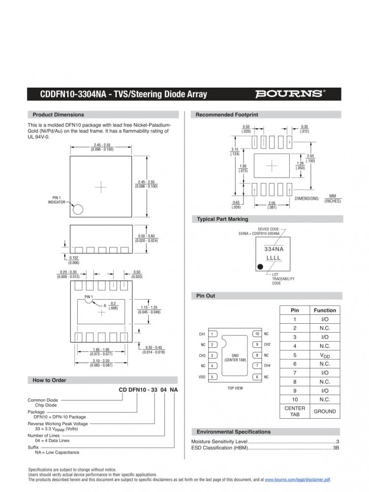 CDDFN10-3304NA datasheet page 3