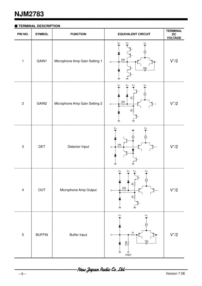 NJM2783 datasheet page 6