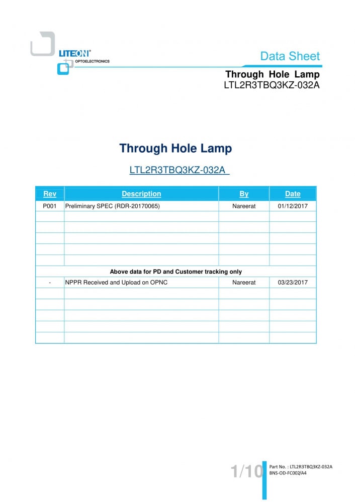 LTL2R3TBQ3KZ-032A datasheet page 2