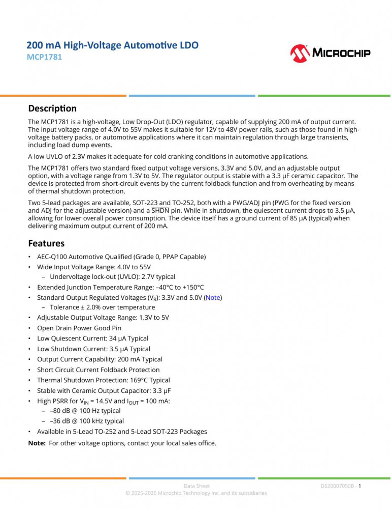 MCP1781 document page 1