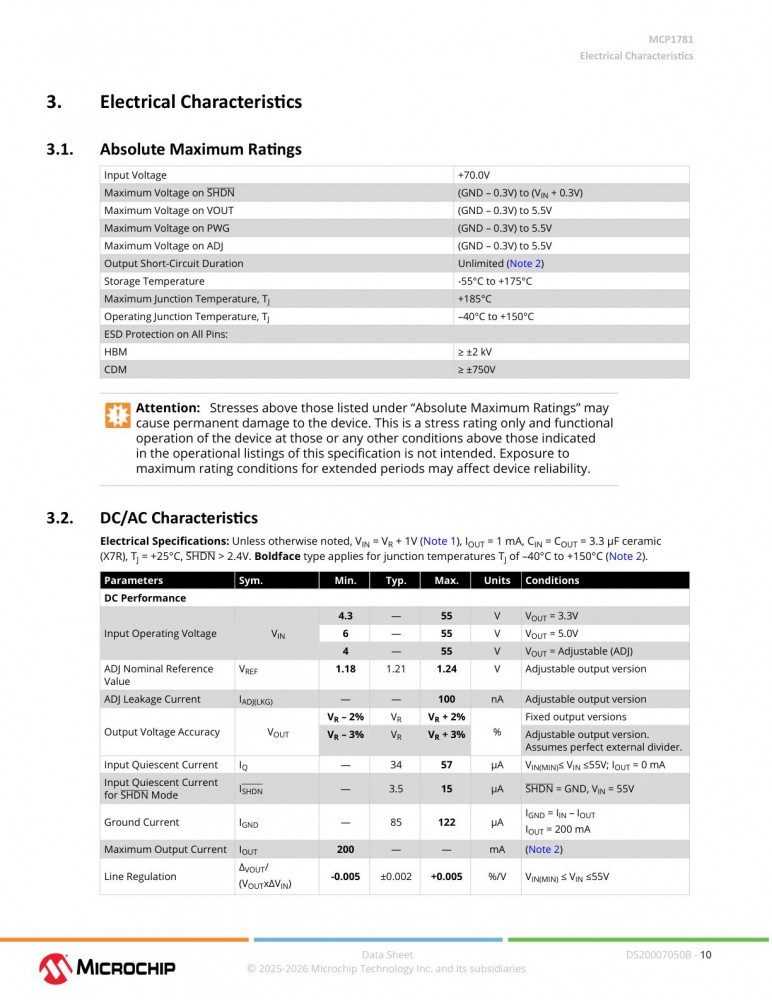 MCP1781 document page 10