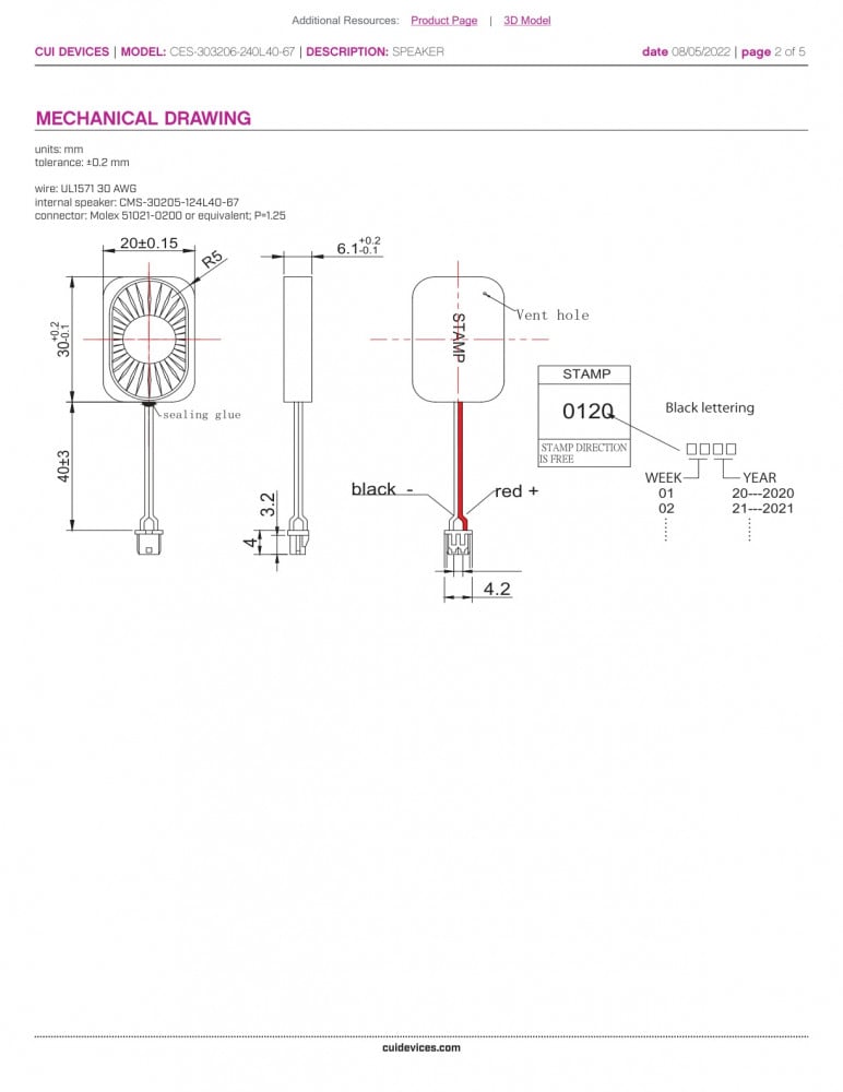 CES-303206-240L40-67 datasheet page 2